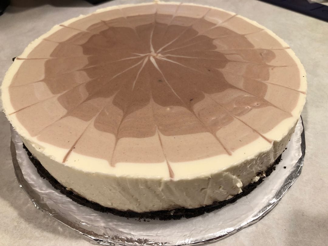 Irresistible Chocolate Ripple Cheesecake - Mycookingcorner